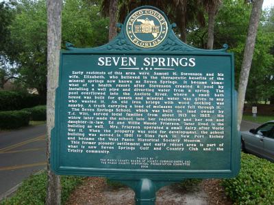 History of Seven Springs, Pasco County